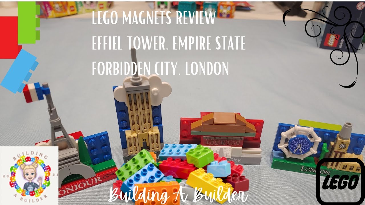 LEGO Magnets - London, Forbidden City, Eiffel Tower and Empire State ...