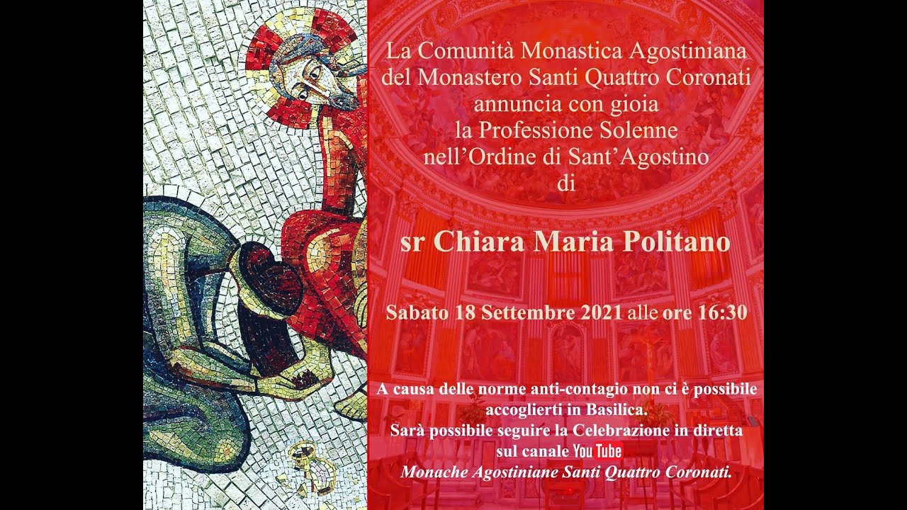 Professione Solenne di Suor Chiara Maria Politano - YouTube