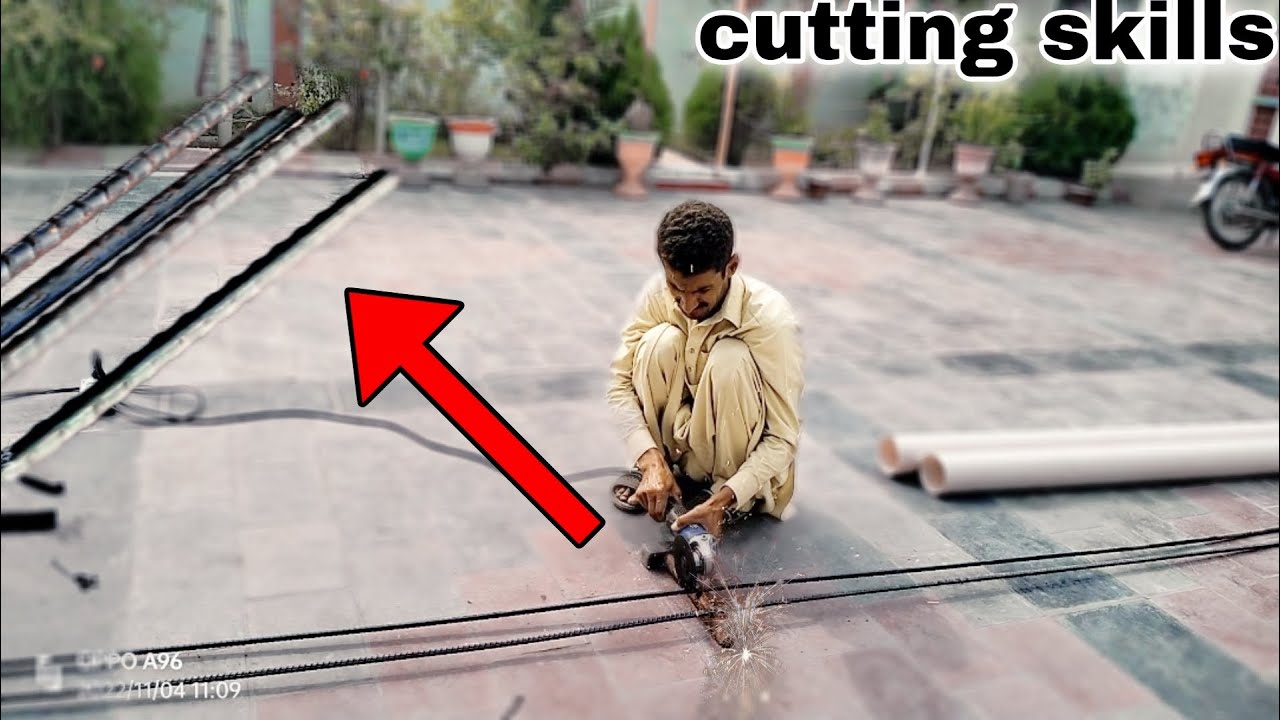 How To Cut The Iron Steel Rebar with grinder machine/ amazing iron ...