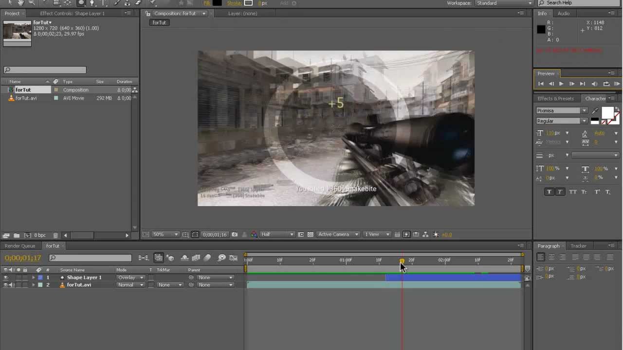 After effects tutorial: Circle effect for sniper shots ! - YouTube
