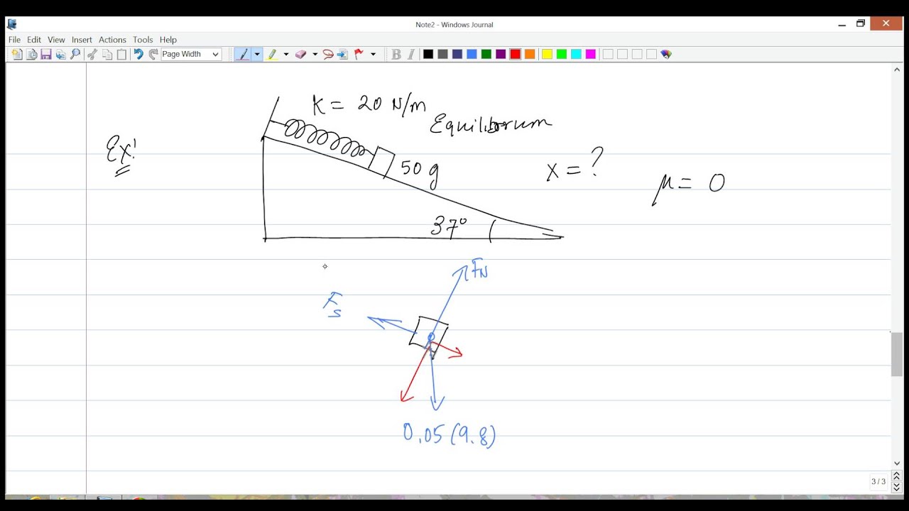 Work and Energy - 16 - Spring on an incline - YouTube