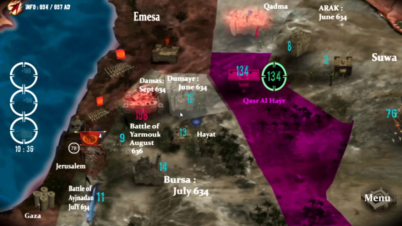 Caliphate Route 634 - 637 AD conquest Jerusalem & levant - YouTube