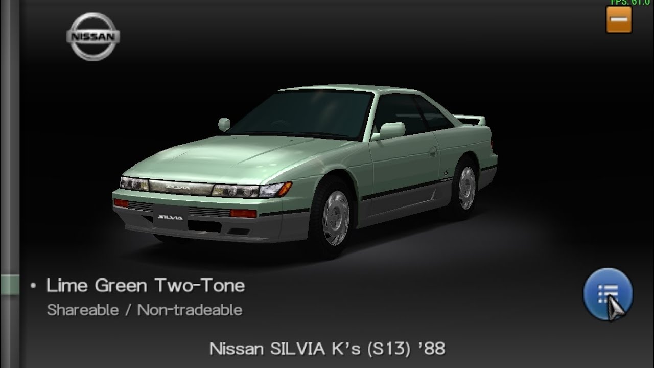 Gran Turismo PSP - Nissan SILVIA K's (S13) '88 - YouTube