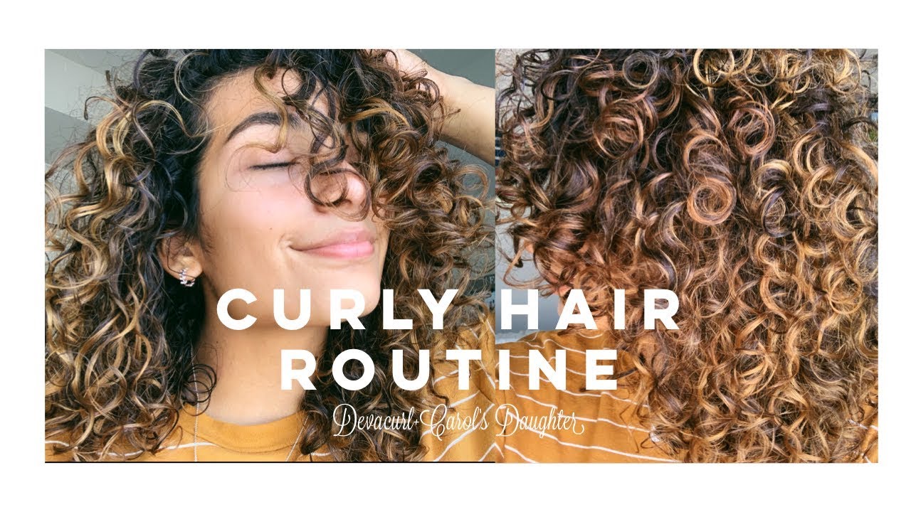 EASY CURLY HAIR ROUTINE - YouTube