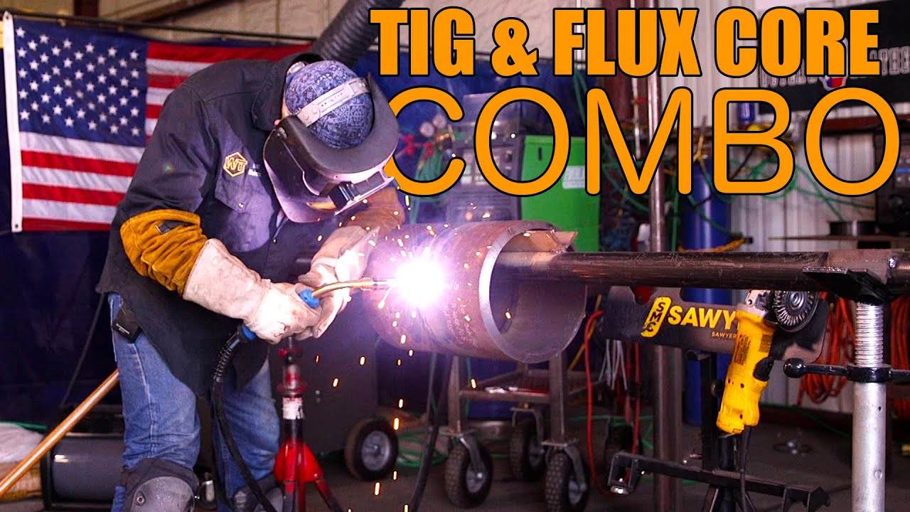 TIG/Flux Core Combo on Pipe - YouTube