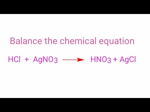 HCl+AgNO3=HNO3+AgCl balance the chemical equation @mydocumentary838 ...