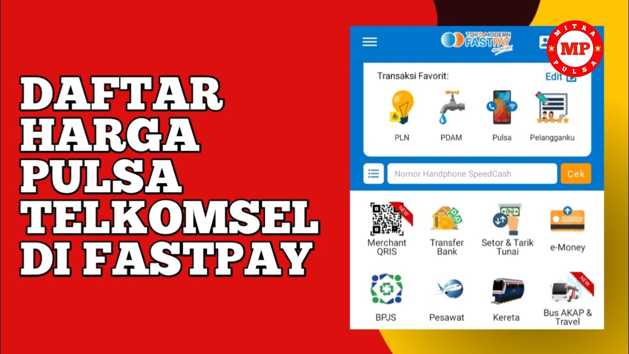 DAFTAR HARGA PULSA TELKOMSEL DI APLIKASI FASTPAY #mitrapulsa - YouTube