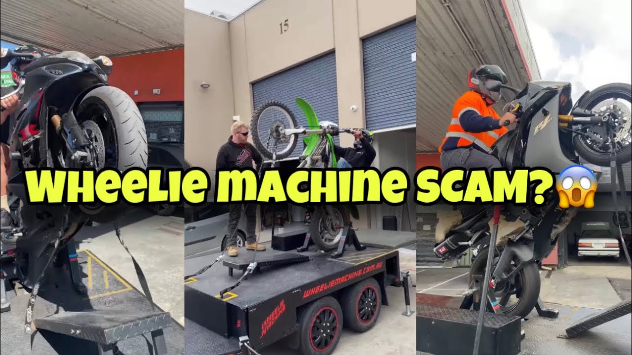 WHEELIE MACHINE scam😱?? #wheeliemachine #farazstuntrider #bikers - YouTube