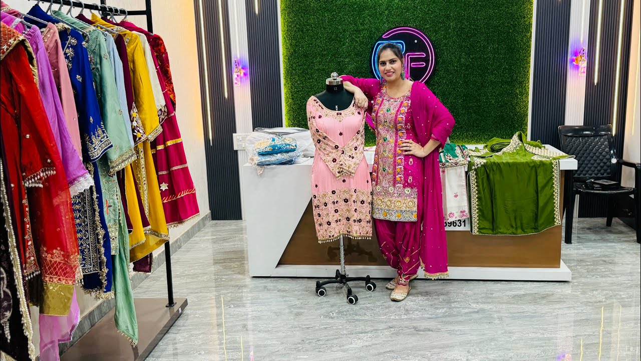 Punjabi Handwork Boutique Suit Design 2024 Reet Fashion Salina - YouTube