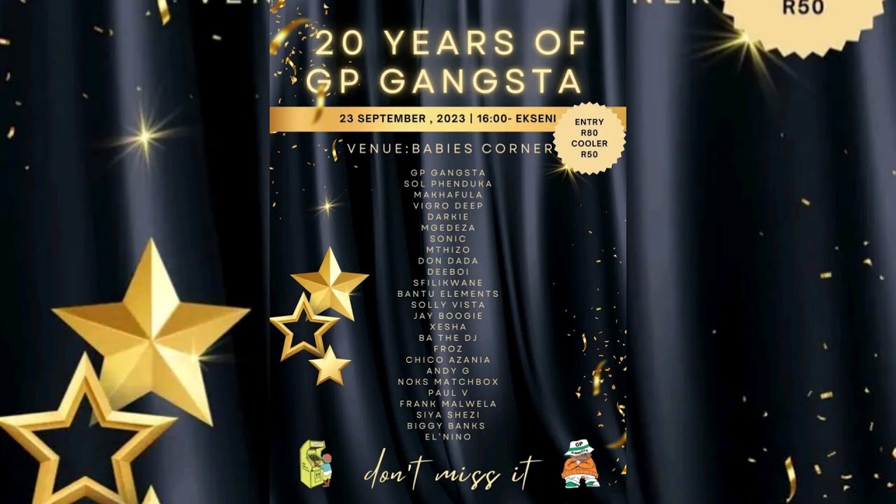 Sfilikwane Performing At 20 Years Of GP Gangsta (23 September 2023) - YouTube Music