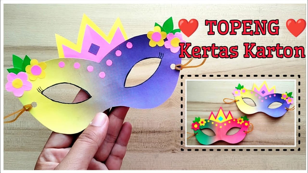 Topeng dari Kertas Karton || Seni Rupa Kelas 1 Kurikulum Merdeka ...