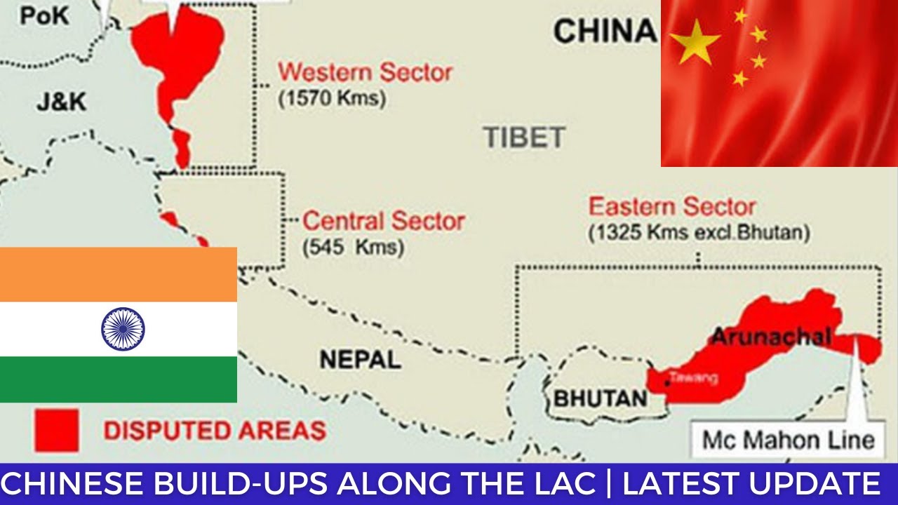 India China Line of Actual Control | Chinese build-ups along the LAC ...
