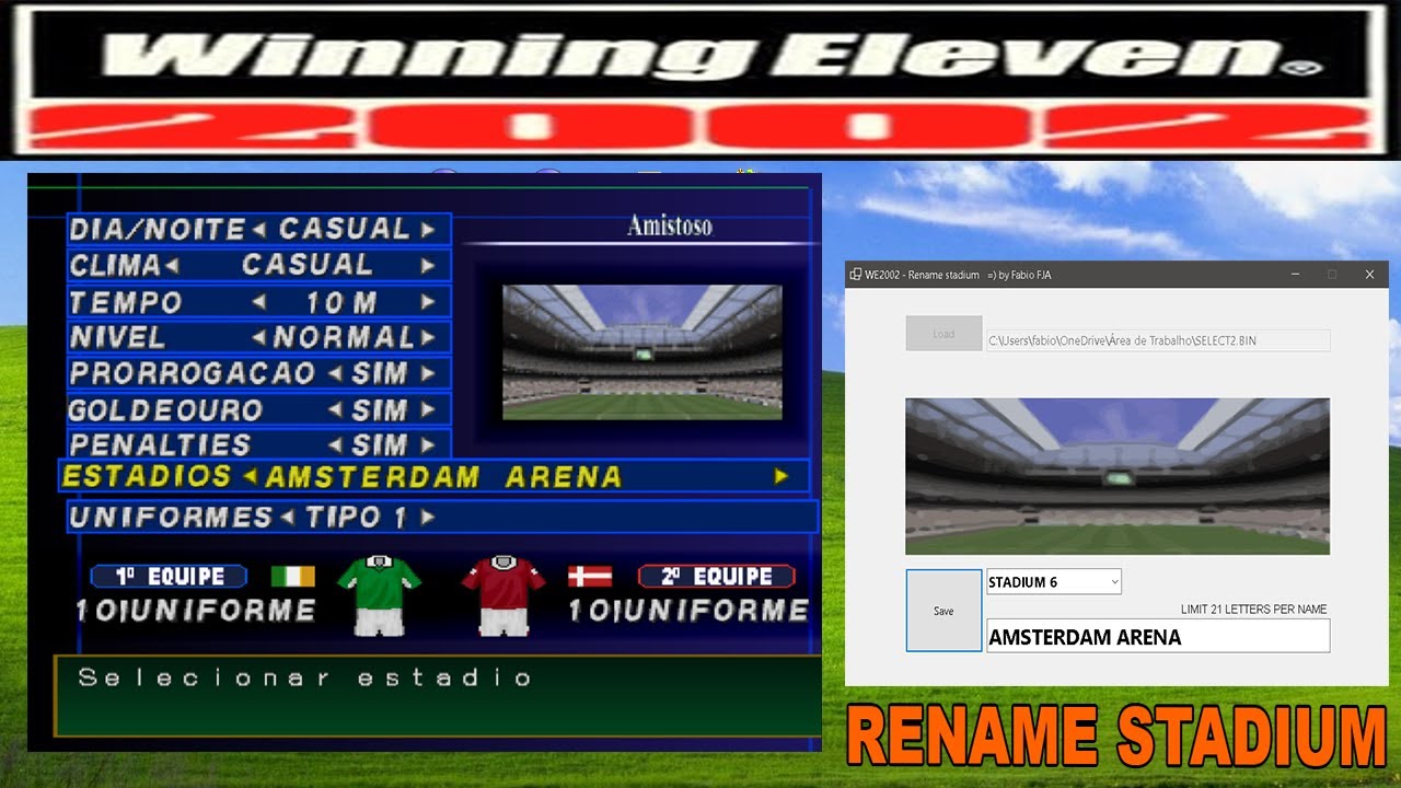 WE2002 - Rename stadium - YouTube
