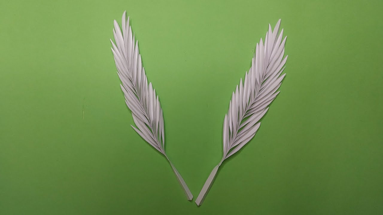 Realistic 3D paper leaves DIY - YouTube