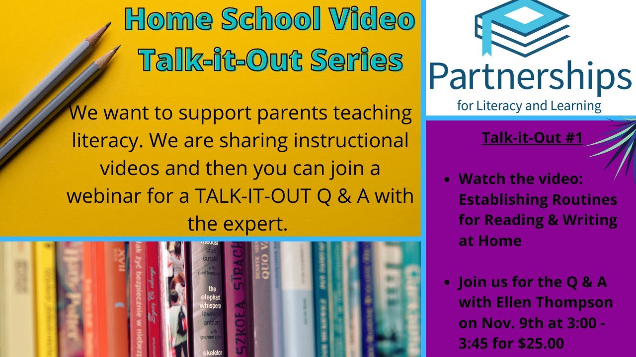 Establishing Routines for Reading and Writing at Home - YouTube