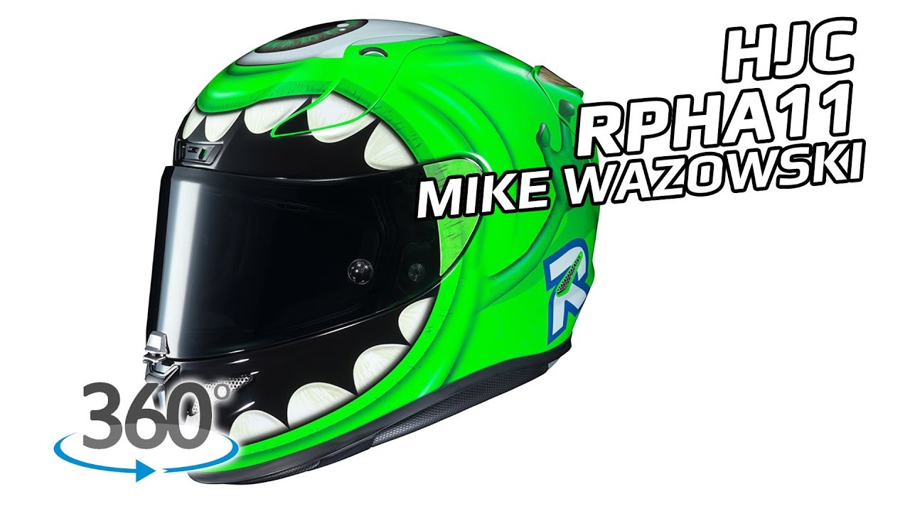 HJC RPHA-11 Mike Wazowski - 360° Oram - YouTube
