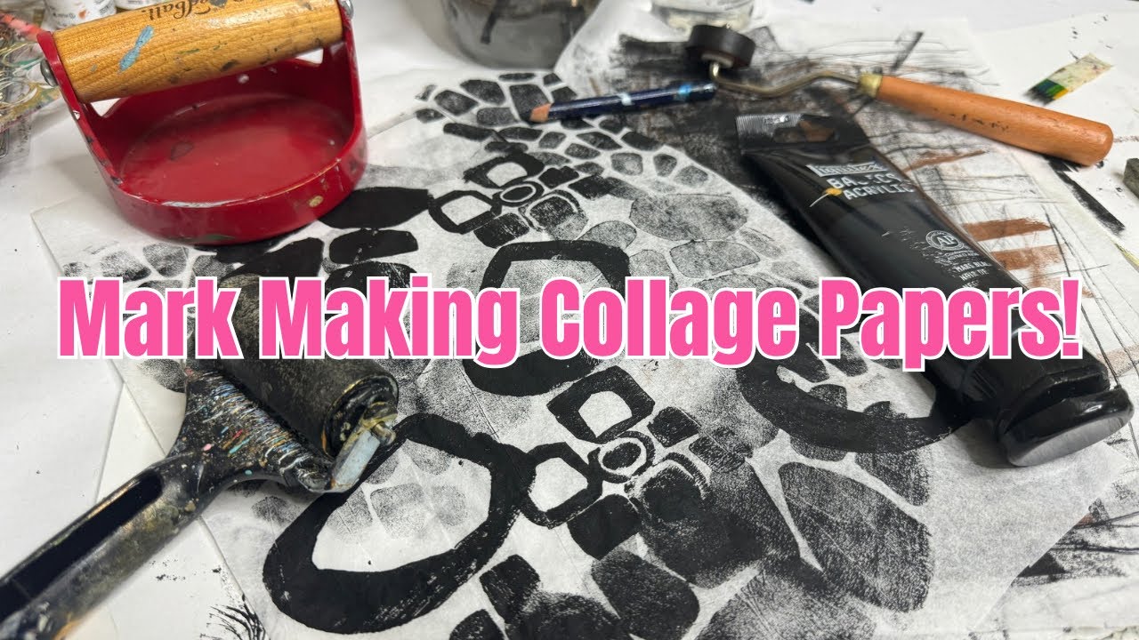 Level Up Your Collage Game with Mark Making! #mixedmedia #collage #art ...