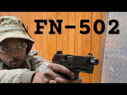 Shooting the FN-502 22lr at Shooters of Columbus Gun Range /GLOCK 19 ...