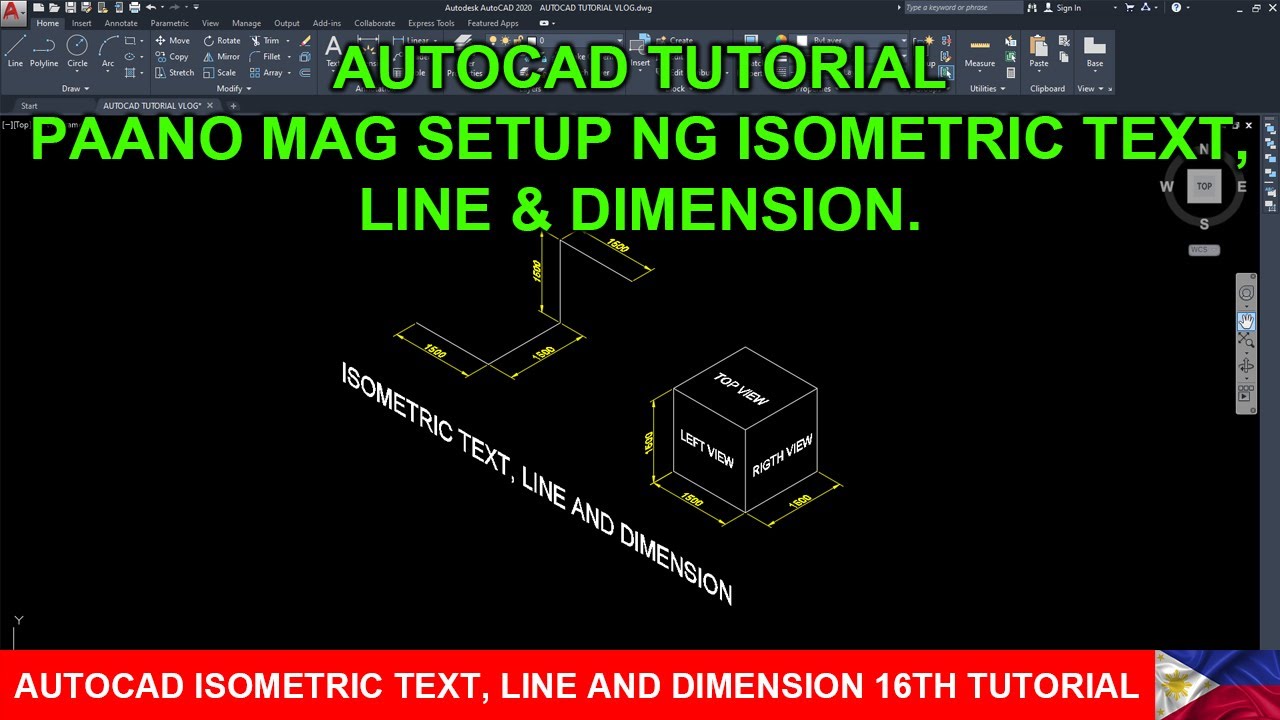 AUTOCAD ISOMETRIC TEXT LINE AND DIMENSION 16TH TUTORIAL YouTube autocad-isometric-text-line-and-dimension-16th-tutorial-youtube