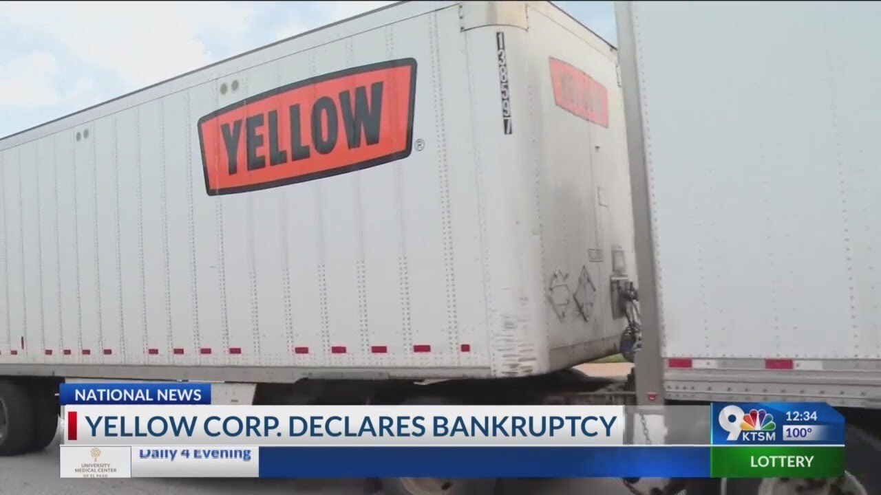 Trucking giant Yellow Corp. declares bankruptcy after years of ...
