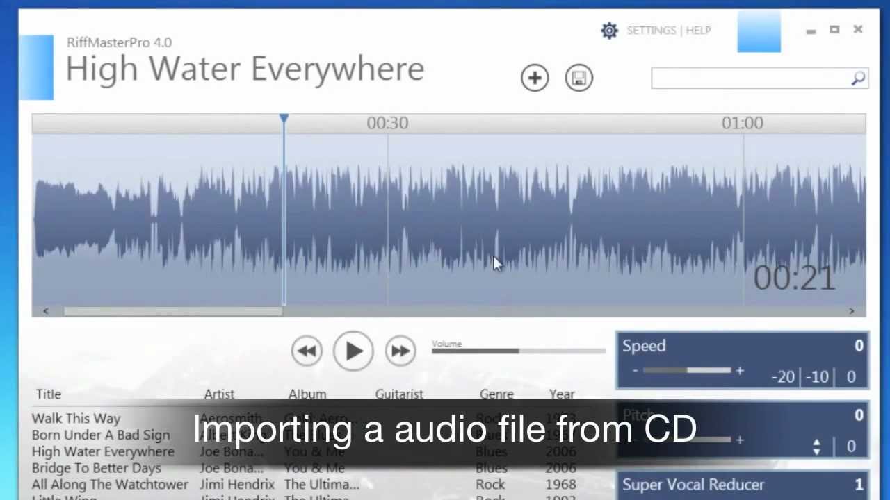 Riffmaster Pro How To Slow Down Or Speed Up Your Songs - YouTube