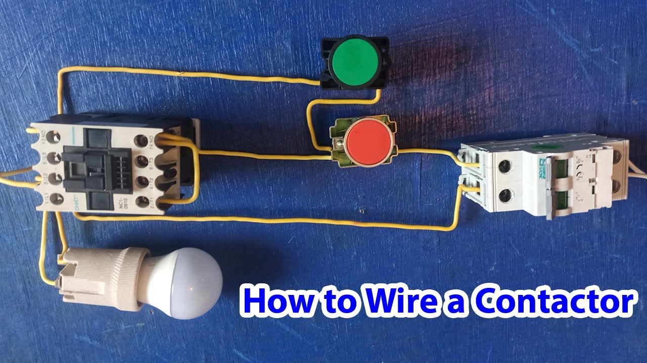 How to Wire a Contactor with Start and Stop Push Buttons | Simple ...