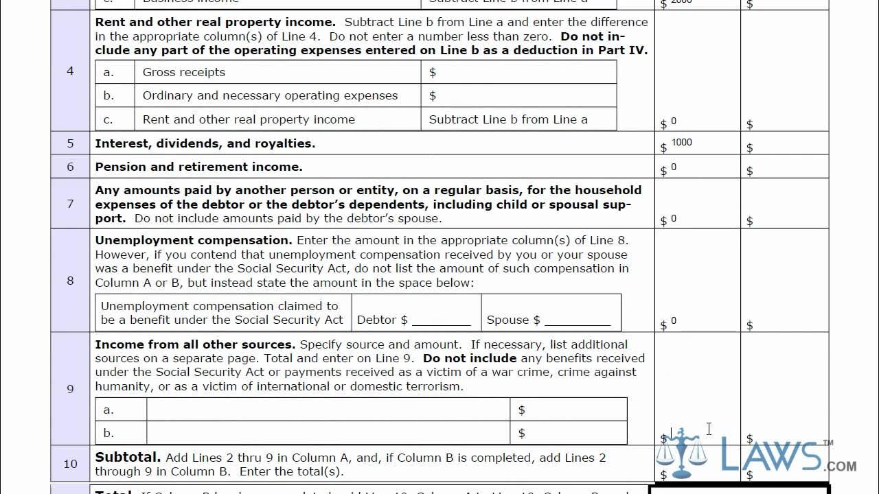 Learn How to Fill the Form B-22C Chapter 13 Statement of Current ...
