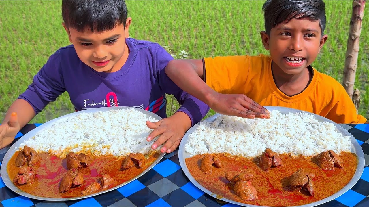 Chicken Liver with Rice Eating Challenge || Eating Competition - YouTube