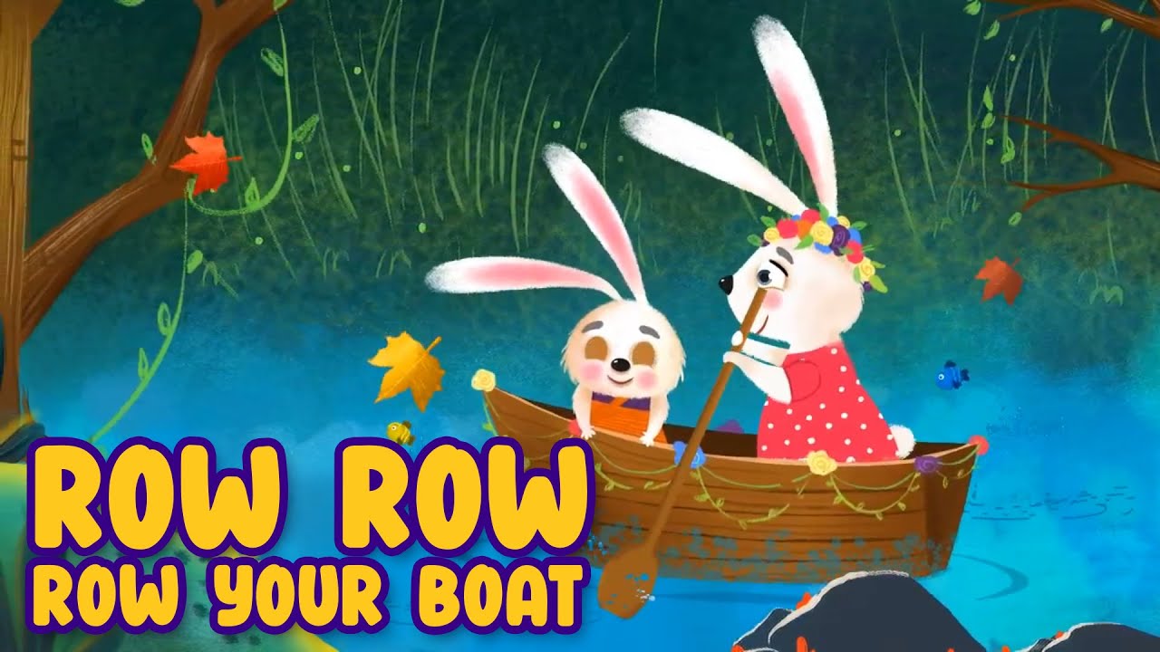Row Row Row your Boat | Nursery Rhyme For Kids | The Little Engine ...