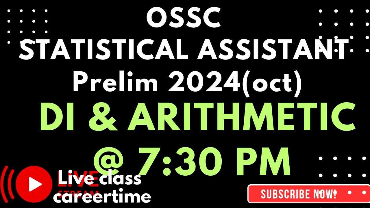0SSC STATISTICAL ASSISTANTS (2024) DI & ARITHMETICS (TODAY EXAM) - YouTube