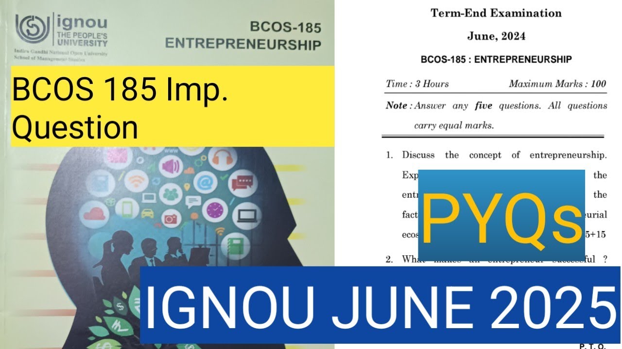 IGNOU BCOS 185 Important questions for June TEE Exam 2025 || 1st year ...