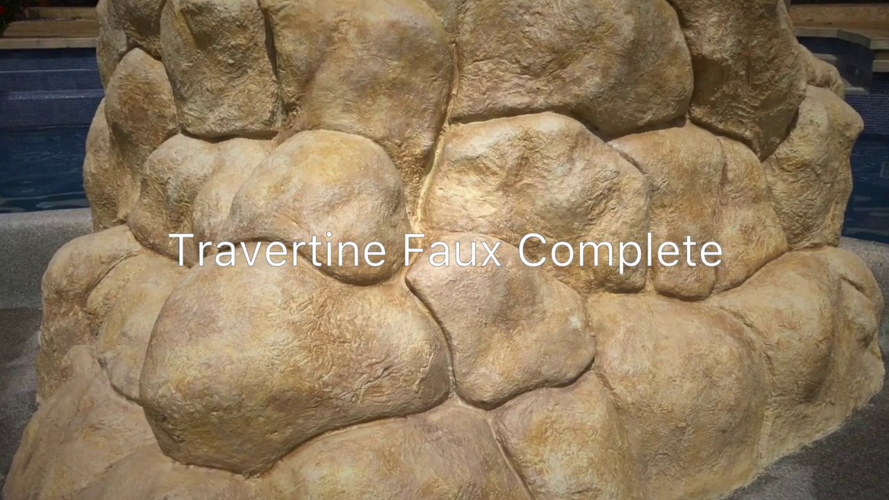 THIS IS HOW WE DO IT! HOW TO PAINT FAUX TRAVERTINE ROCK! - YouTube