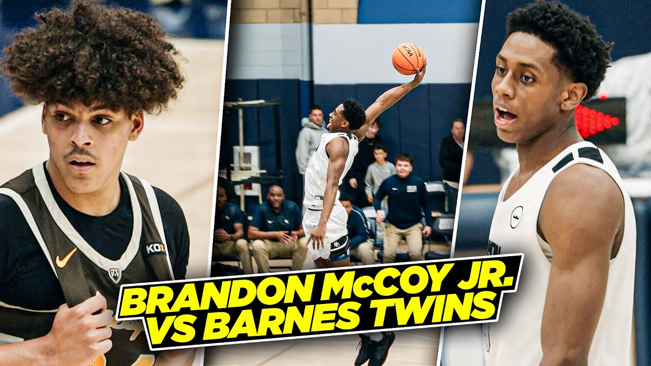 Top Ranked PG Brandon McCoy Jr. CLASHES W/ The Barnes Twins On Senior ...