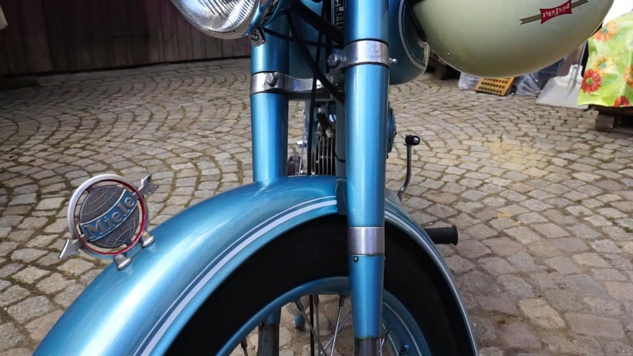 Seltenes Miele Motorrad aus den 50er Jahren / Oldtimertreffen Zwickau ...