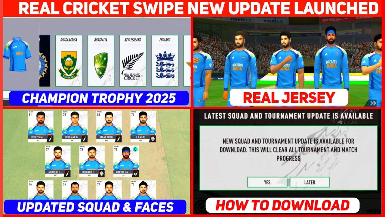 Rc Swipe Mega Update Released l Champion Trophy 25 & Real Faces | Rc ...