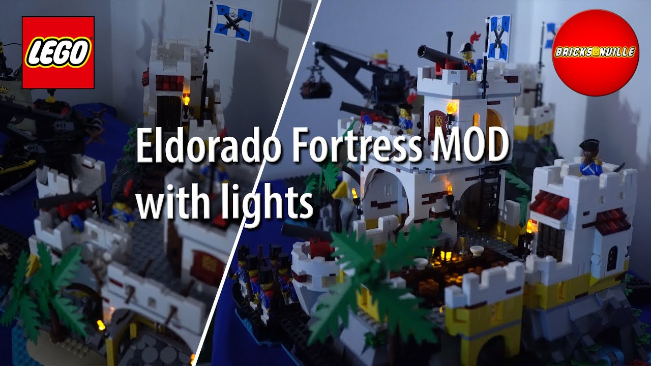 2x LEGO 10320 MOC / MOD with LED lights - Eldorado Fortress / Pirates ...