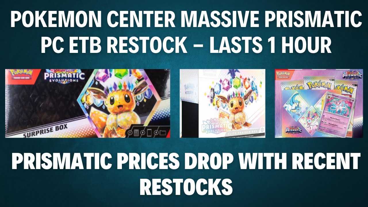 POKEMON CENTER MASSIVE PRISMATIC PC ETB RESTOCK - LASTS 1 HOUR ...