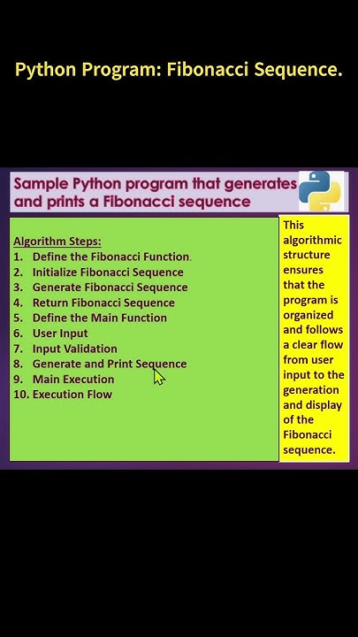 Python Program Practical Fibonacci Sequence Pythontutorial Pythonprogramming Fibonacci Youtube
