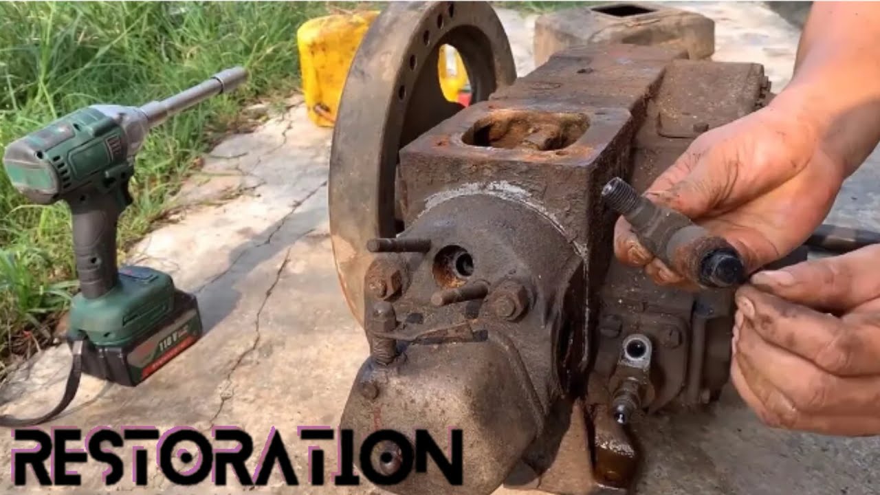 Diesel Engine Restoration | Restoration Of A Rusty Diesel Engine - YouTube