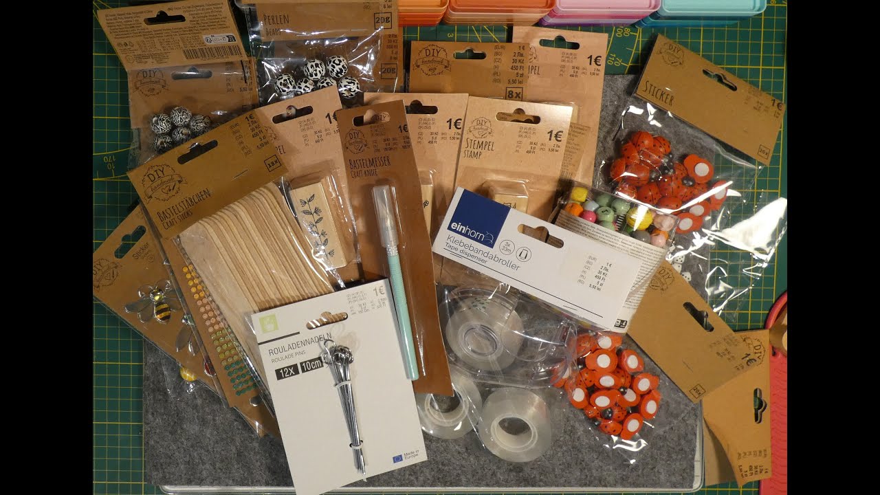 TEDI Haul, Holzperlen, Sticker, Holzstempel, Rouladenspieße und Würfel ...
