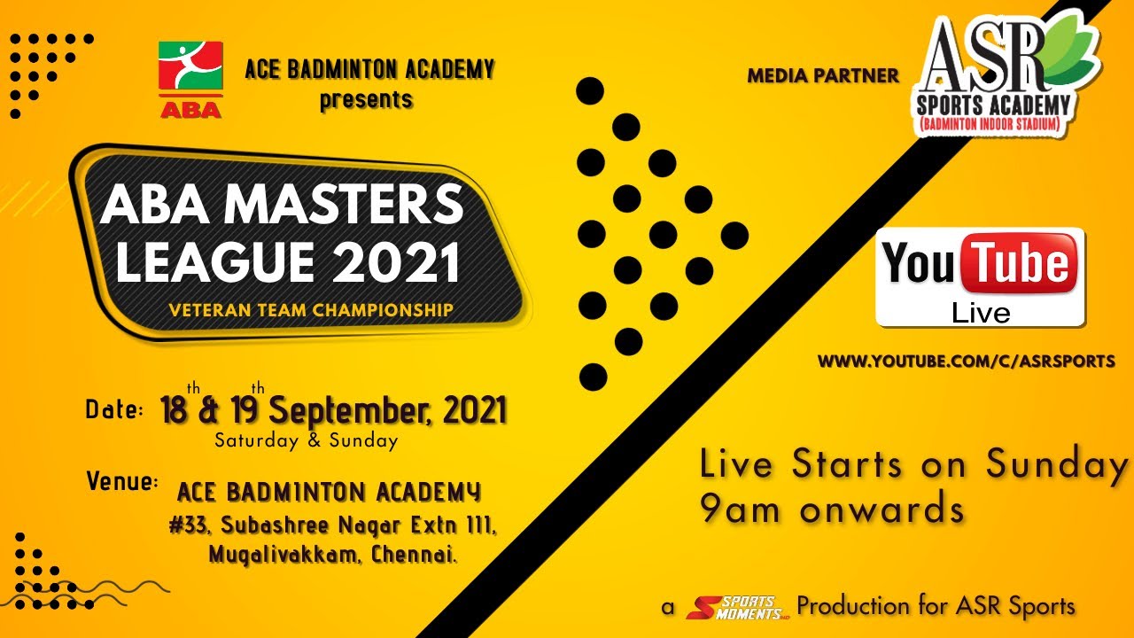🔴 LIVE - ABA MASTERS LEAGUE 2021 - YouTube