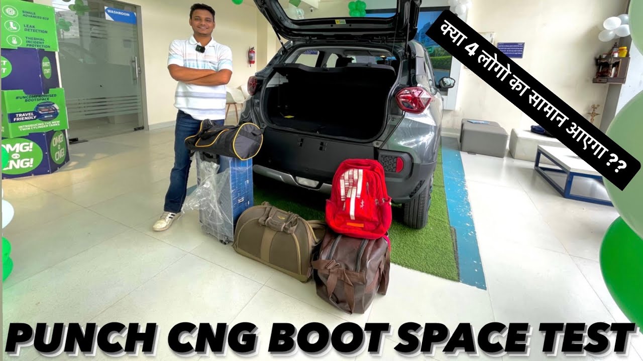 Punch cng boot space test - exter और wagnor से बेहतर boot space 🤔 ?? # ...