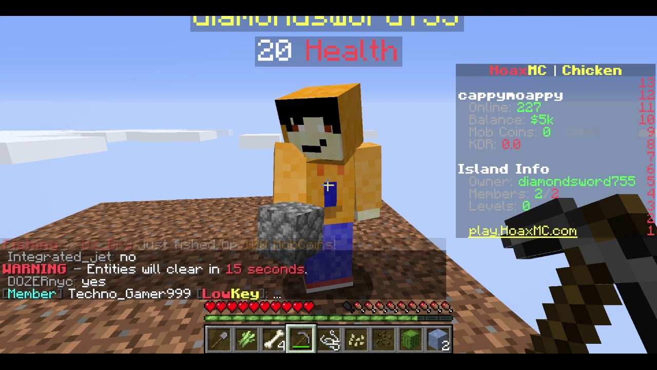 Me and my bro play Minecraft HoaxMc Skyblock! - YouTube