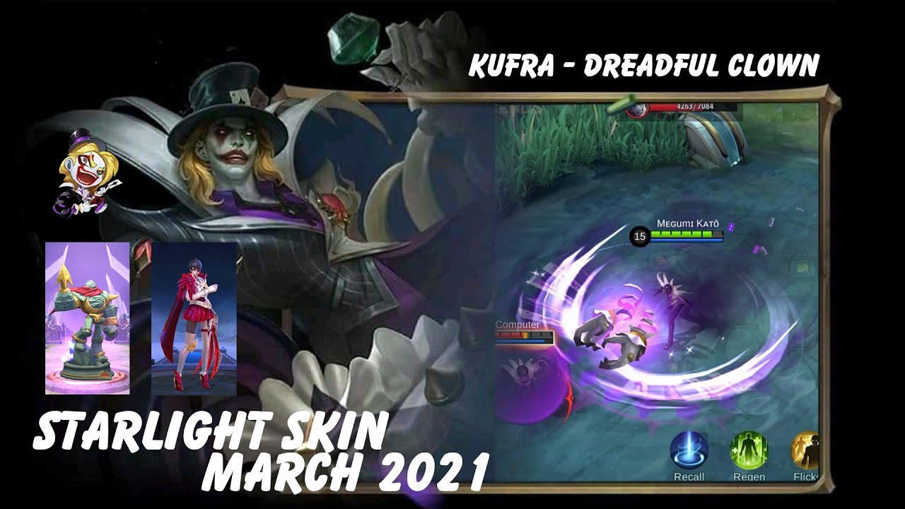 Kufra Dreadful Clown Starlight Skin March 2021 | Mobile Legends - YouTube