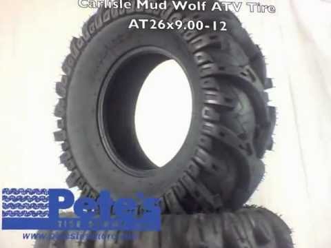 Carlisle Mud Wolf ATV Tire AT26x9-12 - YouTube