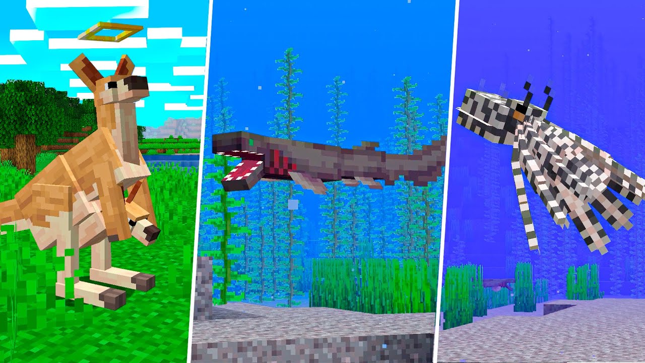 CONHEÇA OS 10 NOVOS ANIMAIS no MINECRAFT !! - Alex`s Mobs Update Mod 1. ...