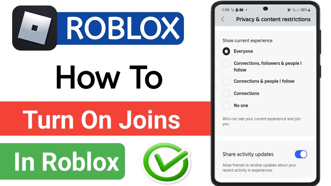 How To Turn On Joins In Roblox (Allow Friends to Join You!) - YouTube