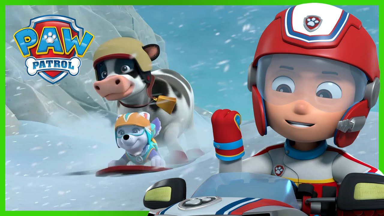 Pups Save a Snowbound Cow - PAW Patrol UK - Cartoons for Kids - YouTube