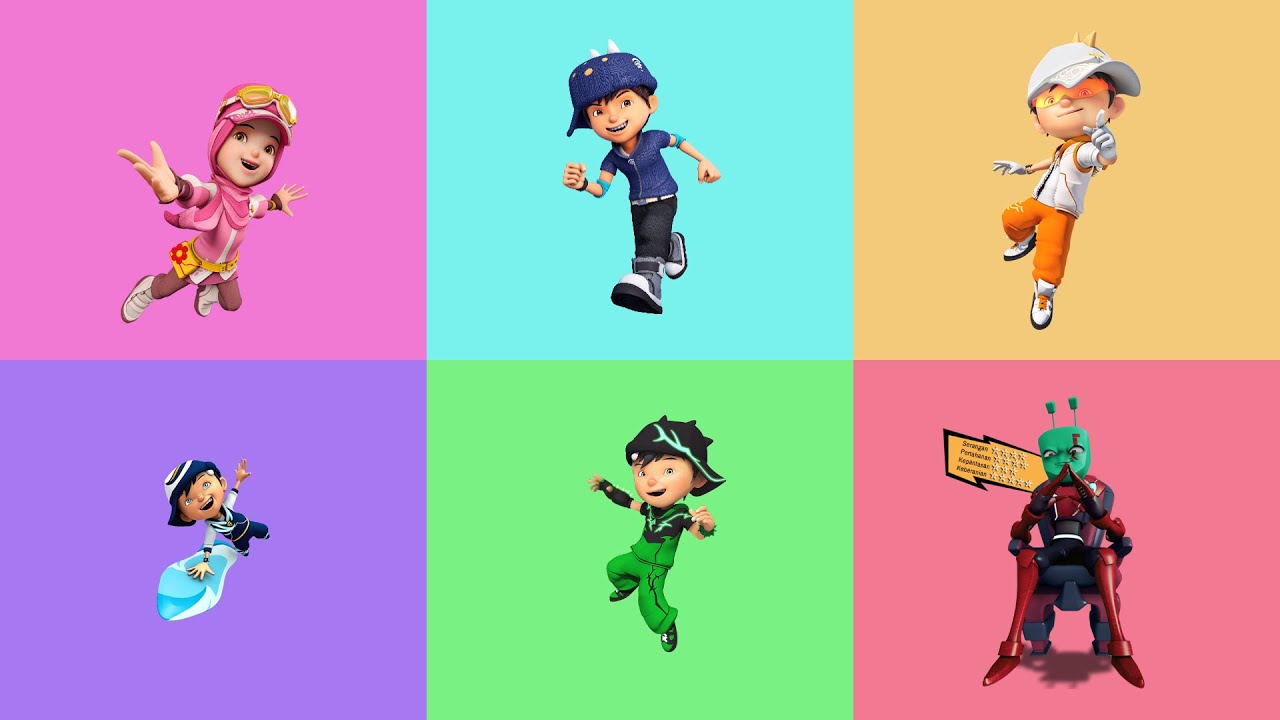 Mari Bermain Bersama Boboiboy! Yaya, BoBoiBoy Wind, BoBoiBoy Solar ...