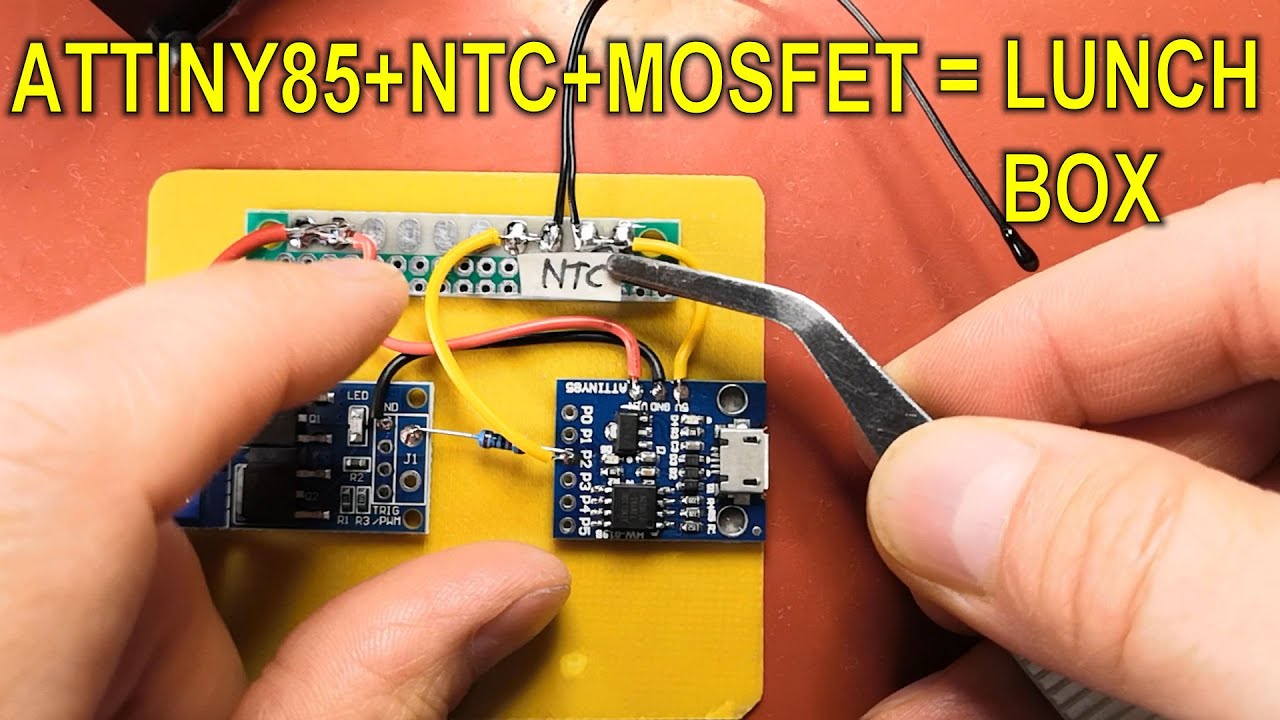 DIY arduino NTC thermostat - 12V Car lunch box with attiny85 ...